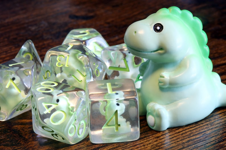 Dinosaur Dice Collection | Prehistoric-Themed Dice for Epic RPG Adventures